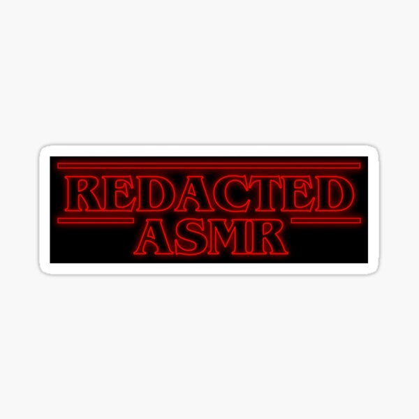 "redacted asmr: stranger things title" Sticker for Sale by ...