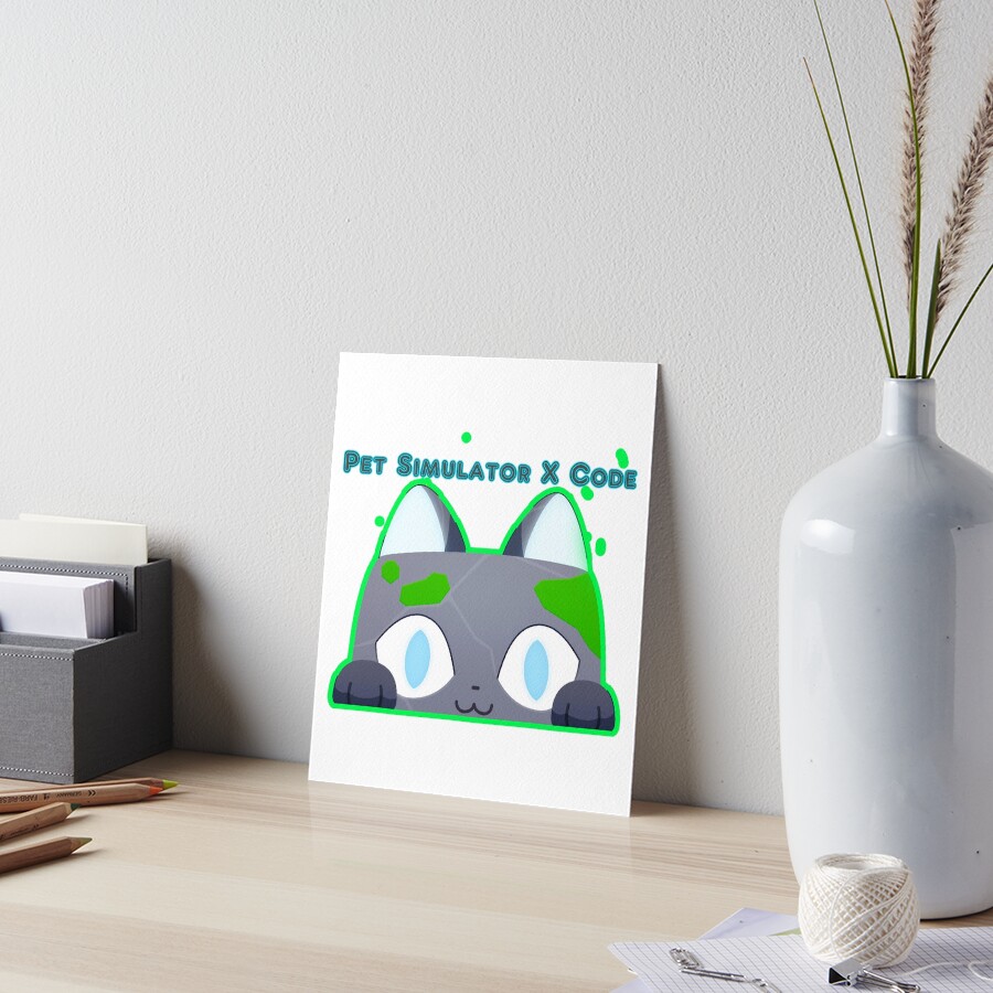 "pet simulator x code" Art Board Print for Sale by IconicNJs | Redbubble