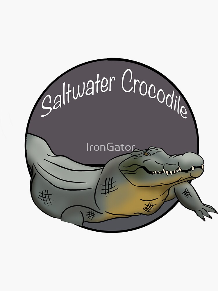 "Saltwater Crocodile " Sticker for Sale by IronGator | Redbubble