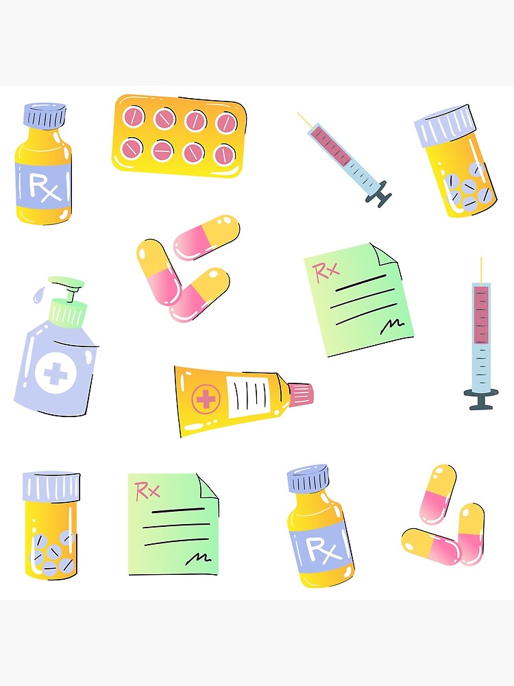 "Pharmacy Sticker Pack" Poster for Sale by EricaJackson | Redbubble