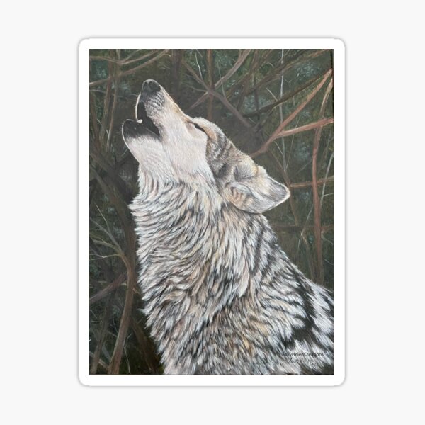 "Howling Wolf" Sticker for Sale by SallyH89 | Redbubble