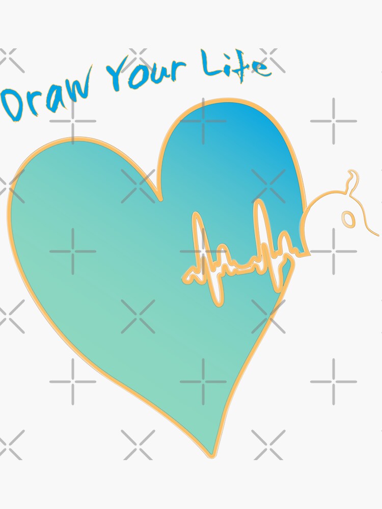 "Draw Your Life" Sticker for Sale by brookeajeb | Redbubble