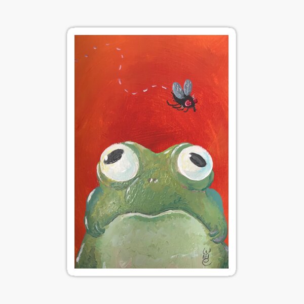"Frog Snack" Sticker for Sale by elementw | Redbubble