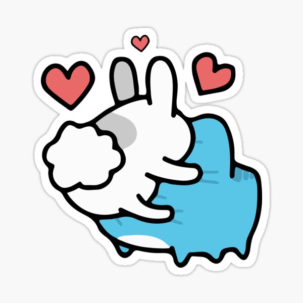 "Cat bug and rabbit, Bug hug" Sticker for Sale by Mochi-Animals | Redbubble