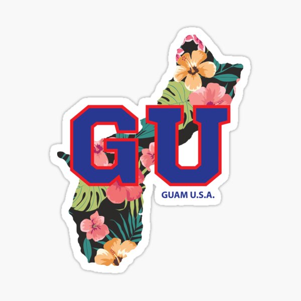 "GU Map - Floral" Sticker for Sale by personalitee | Redbubble