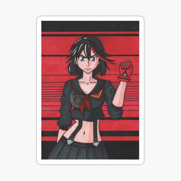 "Ryuko Matoi Kill La Kill FanArt" Sticker for Sale by Phanelia | Redbubble
