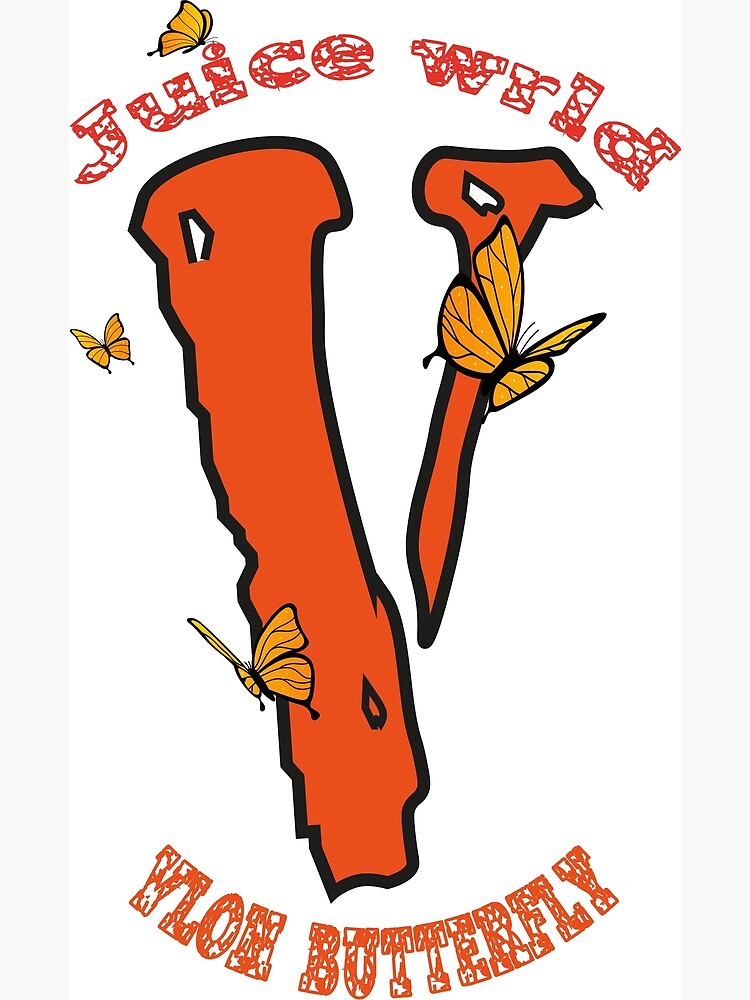 " juice wrld x vlone butterfly " Poster for Sale by vonamars | Redbubble