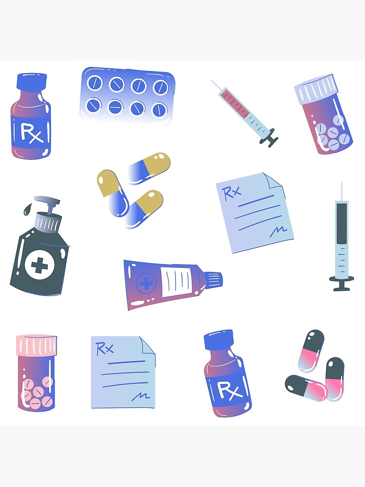 "Pharmacy Sticker Pack" Poster for Sale by EricaJackson | Redbubble