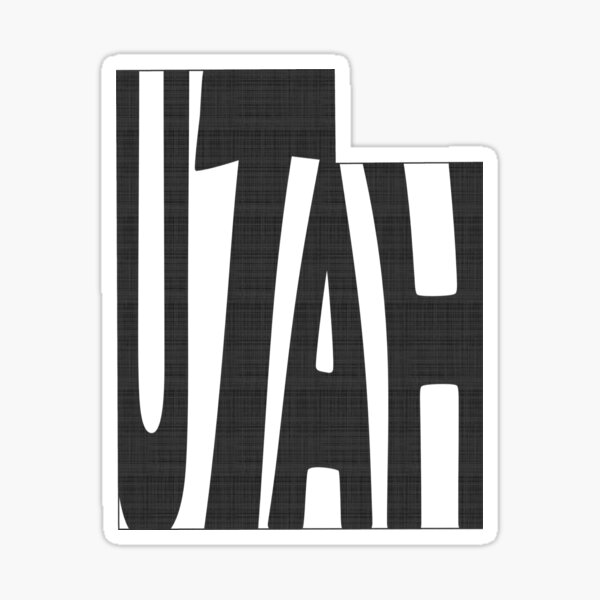 "Utah State Word Art" Sticker by surgedesigns | Redbubble