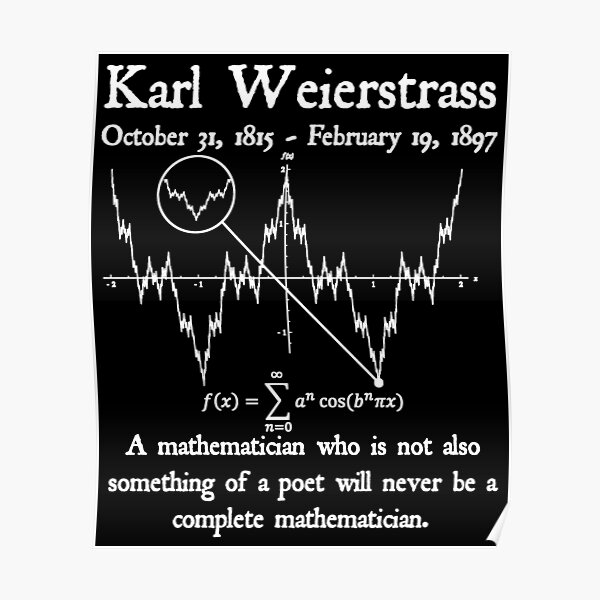 "Karl Weierstrass Mathematician is a Poet Mathematics Quote Vintage ...