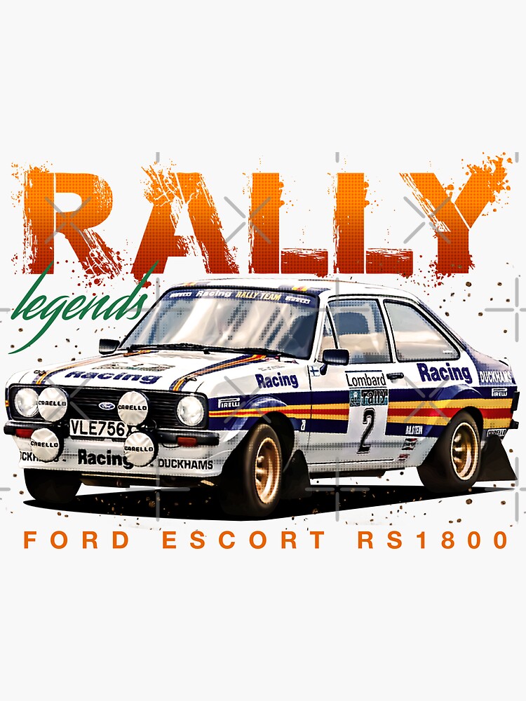 "Rally Legends Ford RS1800 70s vintage style" Sticker for Sale by ...