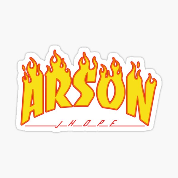 "ARSON - J HOPE" Sticker for Sale by zmsickmarvel | Redbubble