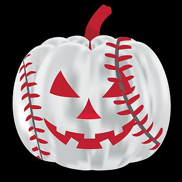 "Scary Pumpkin Face Baseball Player Vintage Halloween Party" Poster for ...