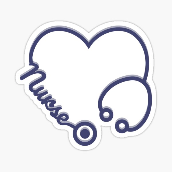 "nurse heart" Sticker for Sale by vkdavidson | Redbubble
