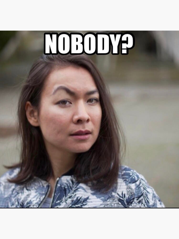 "nobody?" Sticker for Sale by abbeyehall | Redbubble