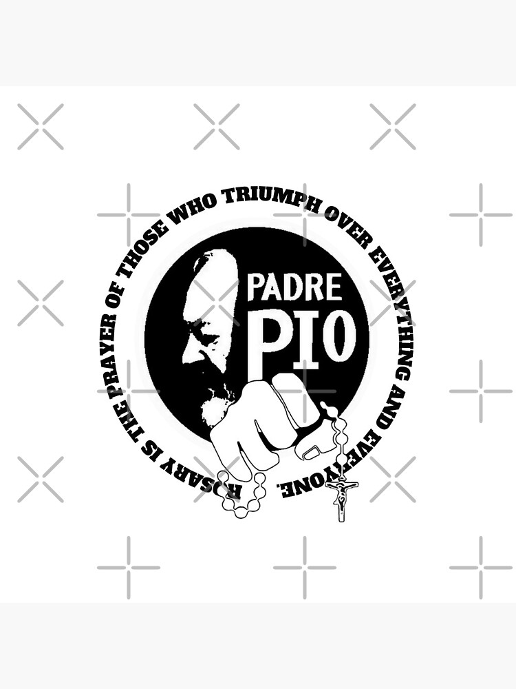 "Padre Pio Rosary Padre Pio Saint padre Pio" Pin for Sale by ADMG ...