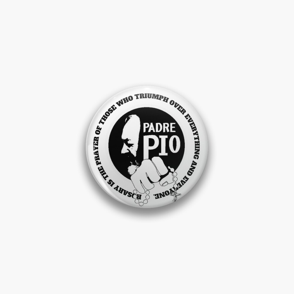 "Padre Pio Rosary Padre Pio Saint padre Pio" Pin for Sale by ADMG ...