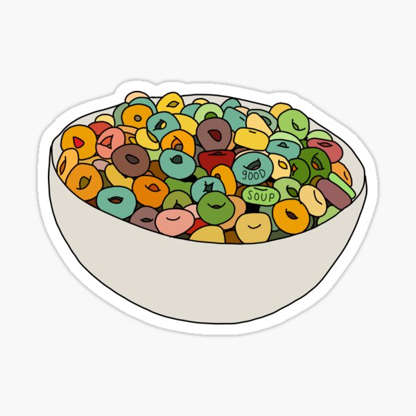 "froot loops bowl of cereal" Sticker for Sale by chelcelia | Redbubble