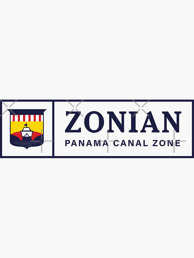 "Zonian CZ Panama Canal Zone" Sticker for Sale by cotros | Redbubble