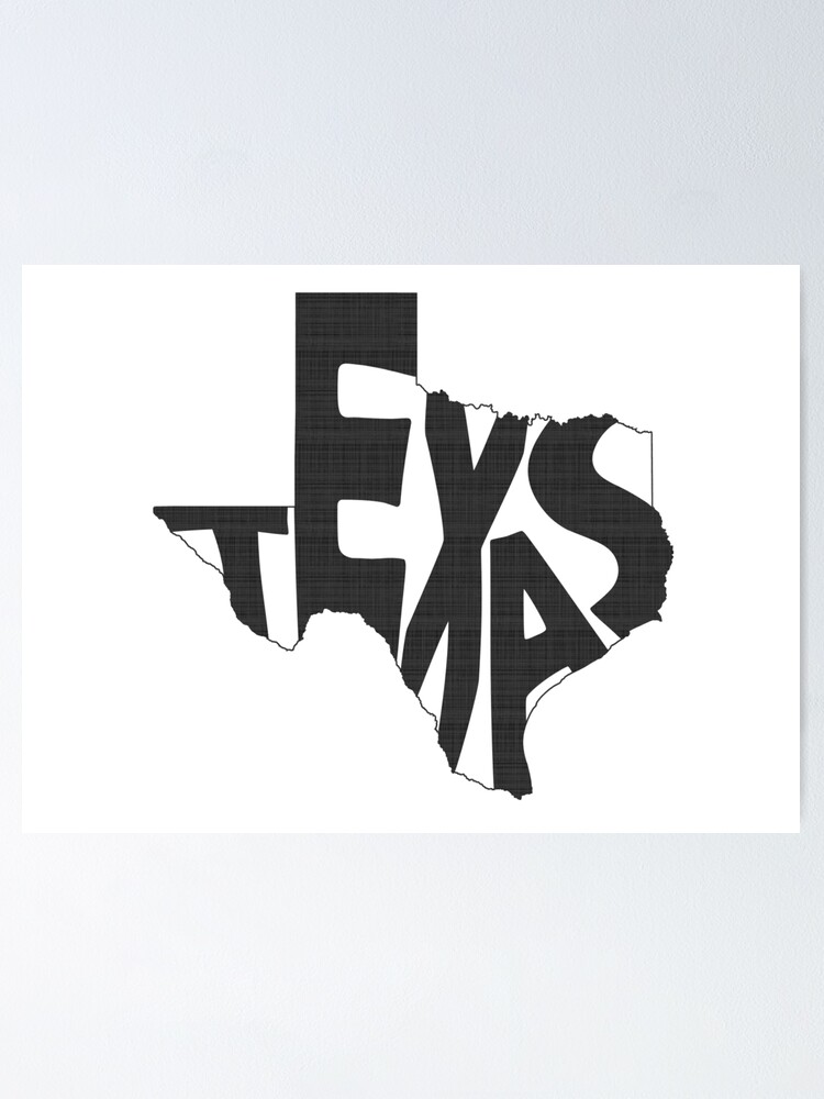 "Texas State Word Art" Poster for Sale by surgedesigns | Redbubble