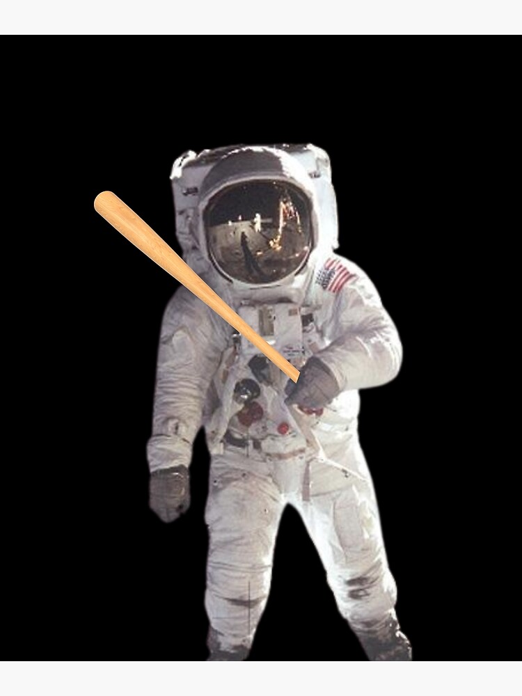 "Astronaut with Baseball Bat" Poster for Sale by two7designs | Redbubble