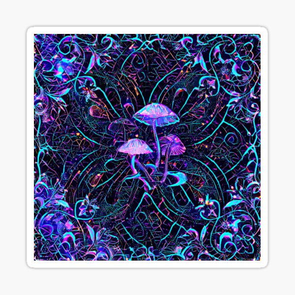 "Woodland Shrooms Hybrid 5" Sticker for Sale by Rumrabbit82 | Redbubble