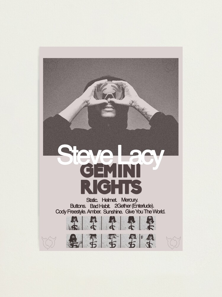 "Steve Lacy, Gemini Rights Ultra-HD " Photographic Print for Sale by ...