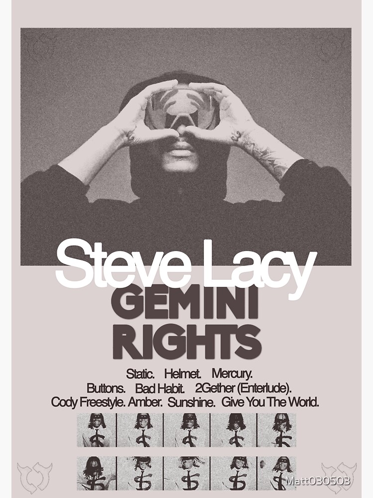 "Steve Lacy, Gemini Rights Ultra-HD " Sticker for Sale by Mat 000 ...