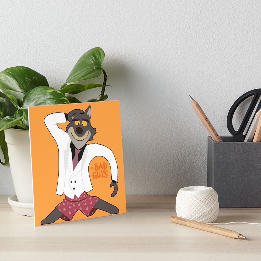 "Mr. Wolf sticker The Bad Guys" Art Board Print for Sale by ...
