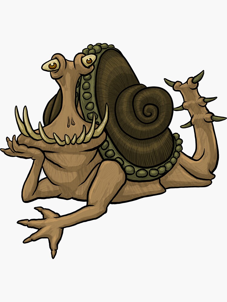 "Provocative Snail Monster" Sticker for Sale by CreatureSketch | Redbubble