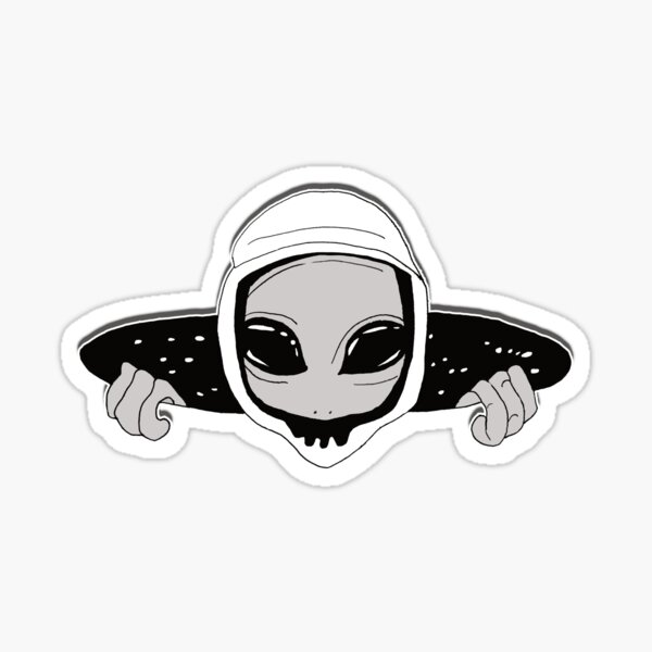 "Alien in the black hole" Sticker for Sale by Paralaxe | Redbubble