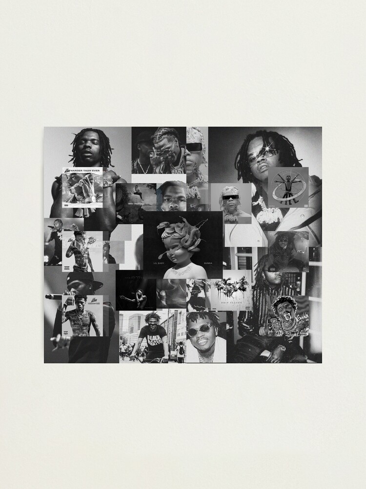 Lámina fotográfica «Lil bebé y Gunna | Collage de álbumes en blanco y ...