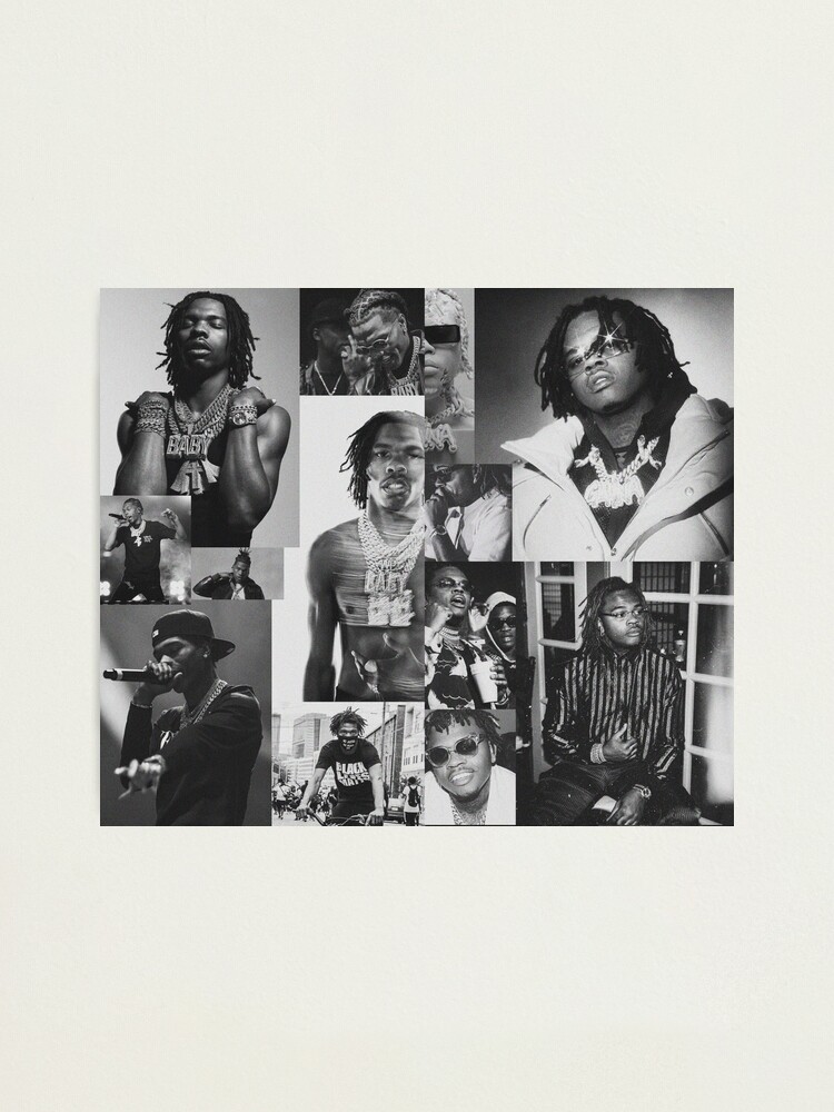 Lámina fotográfica «Lil bebé y Gunna | Collage en blanco y negro» de ...