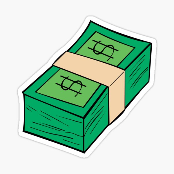 "Cash" Sticker for Sale by ChatoFox | Redbubble