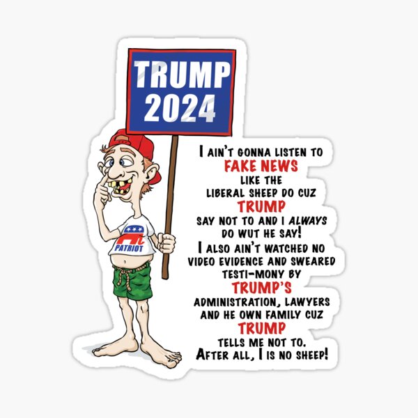 "Trumper cartoon" Sticker for Sale by RamsesTMagnum | Redbubble