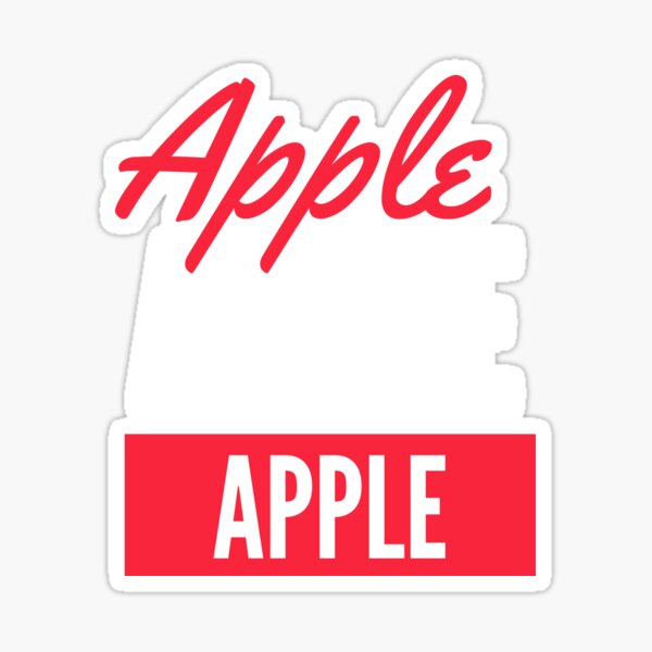 "Apple letters red apple letters" Sticker for Sale by JMstudiodesigns ...