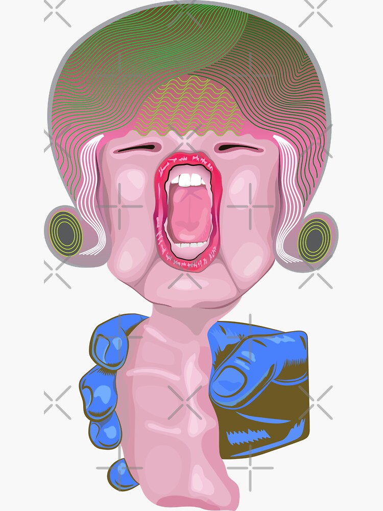 "Choking and screaming" Sticker for Sale by Tepystore | Redbubble
