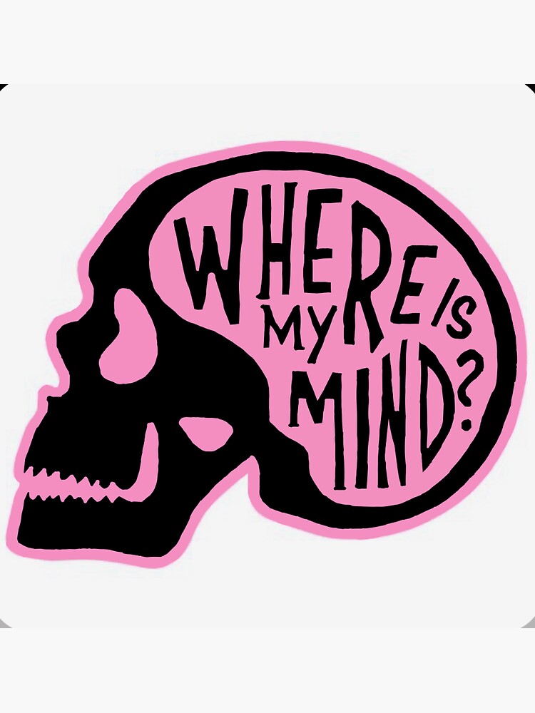 "Where is My Mind Skull" Sticker for Sale by nat-tan- | Redbubble