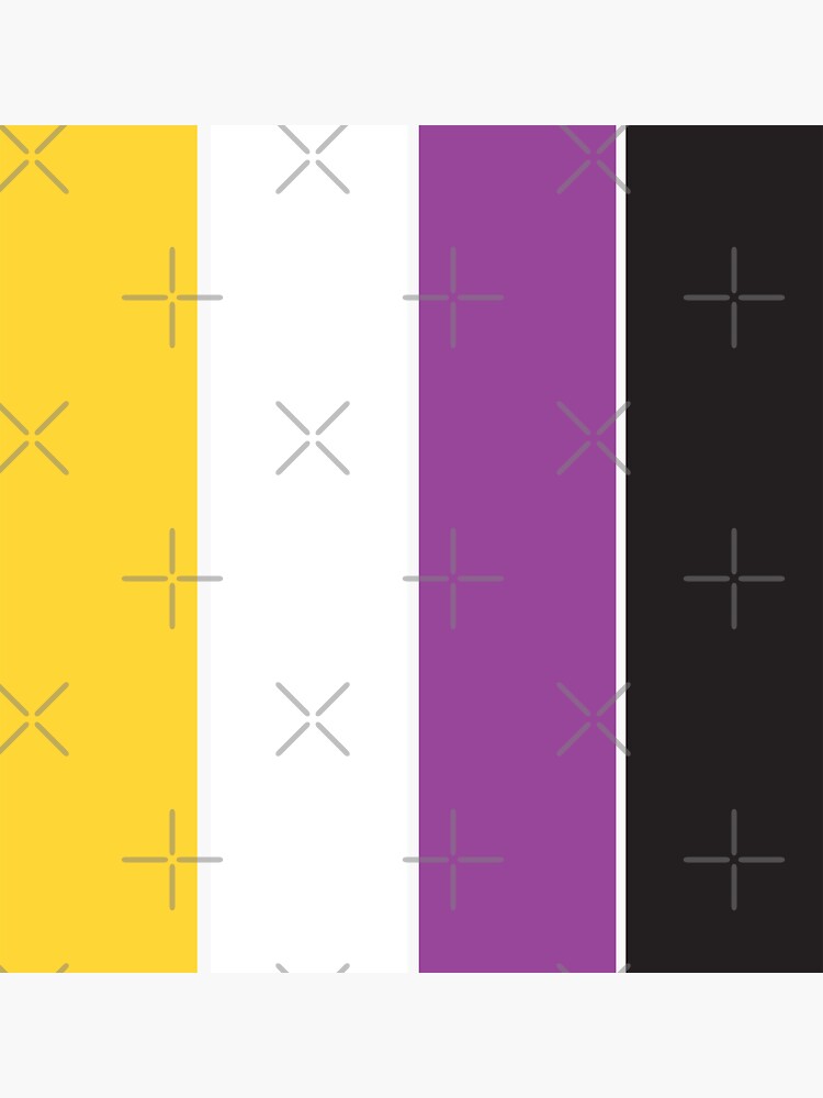 "Non-Binary Pride Flag Ribbon" Sticker for Sale by Zerasu | Redbubble