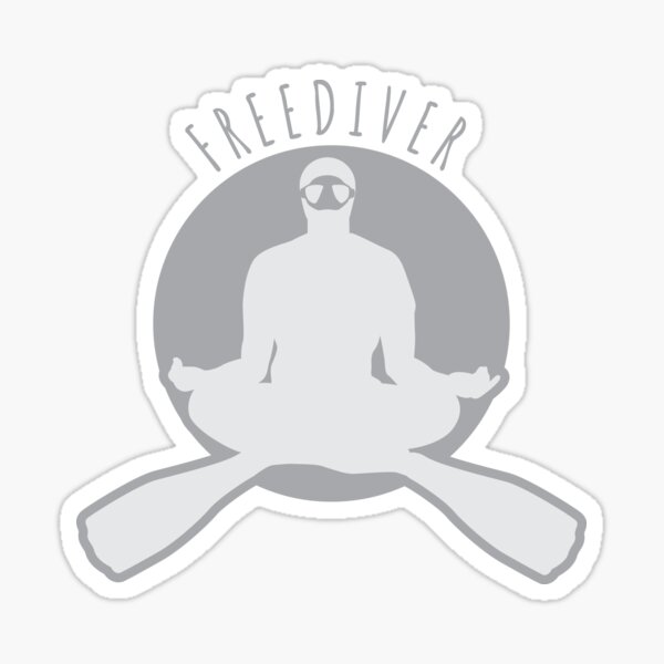 "Freediver Meditating Freediving" Sticker for Sale by banwa | Redbubble