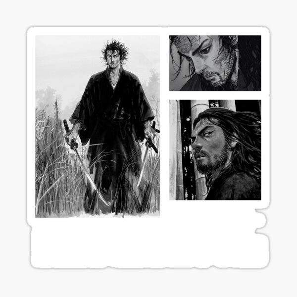 "The Invincible - Miyamoto Musashi Vagabond Manga " Sticker for Sale by ...
