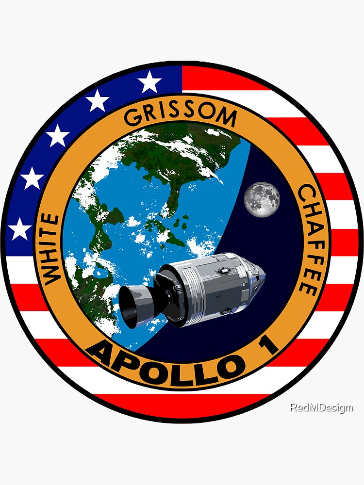 Pegatina «apolo 1 Logotipos de la misión de la NASA para astronautas y ...