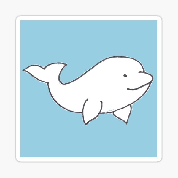 "Cute Beluga" Sticker for Sale by Beauty-Comfort | Redbubble