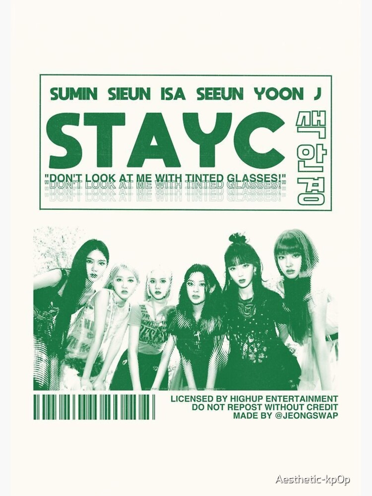 "STAYC poster retro version" Sticker for Sale by Aesthetic-kp0p | Redbubble