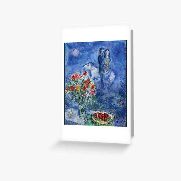 "The promenade art of marc chagall classic poster " Greeting Card for ...