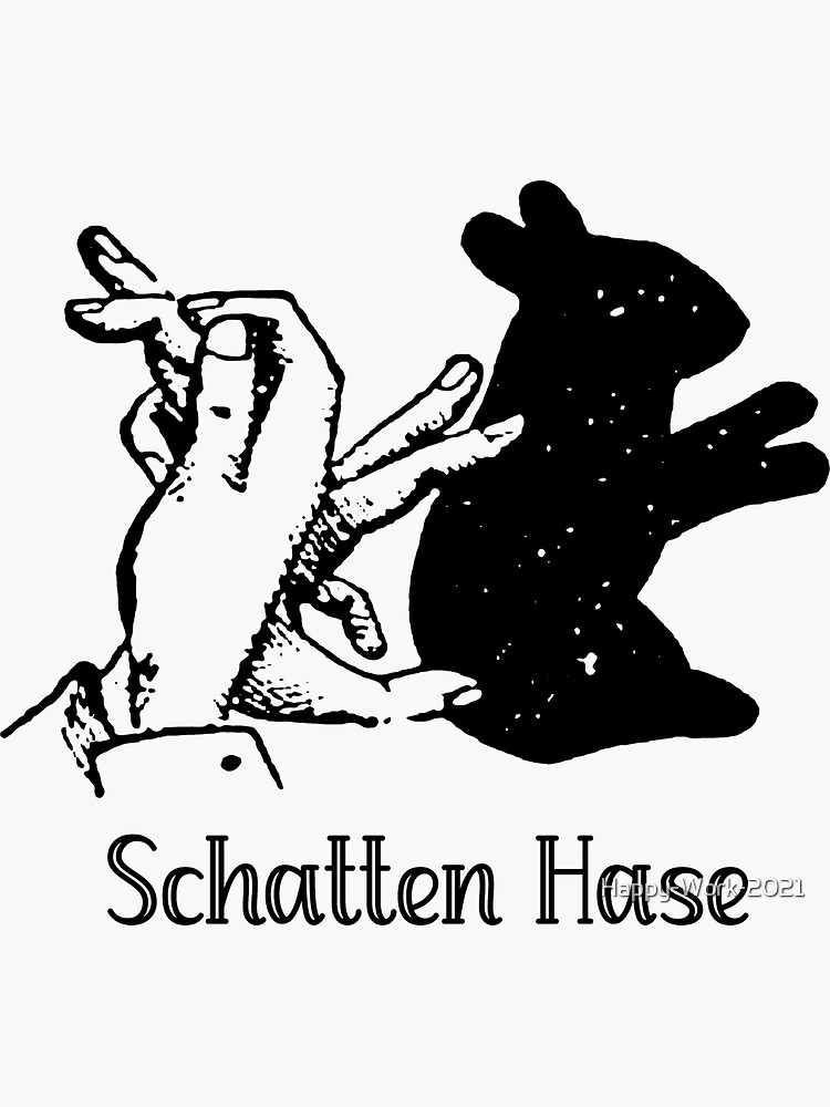 "Shadow Rabbit / Hand / Light&Shadow / Animals" Sticker for Sale by ...