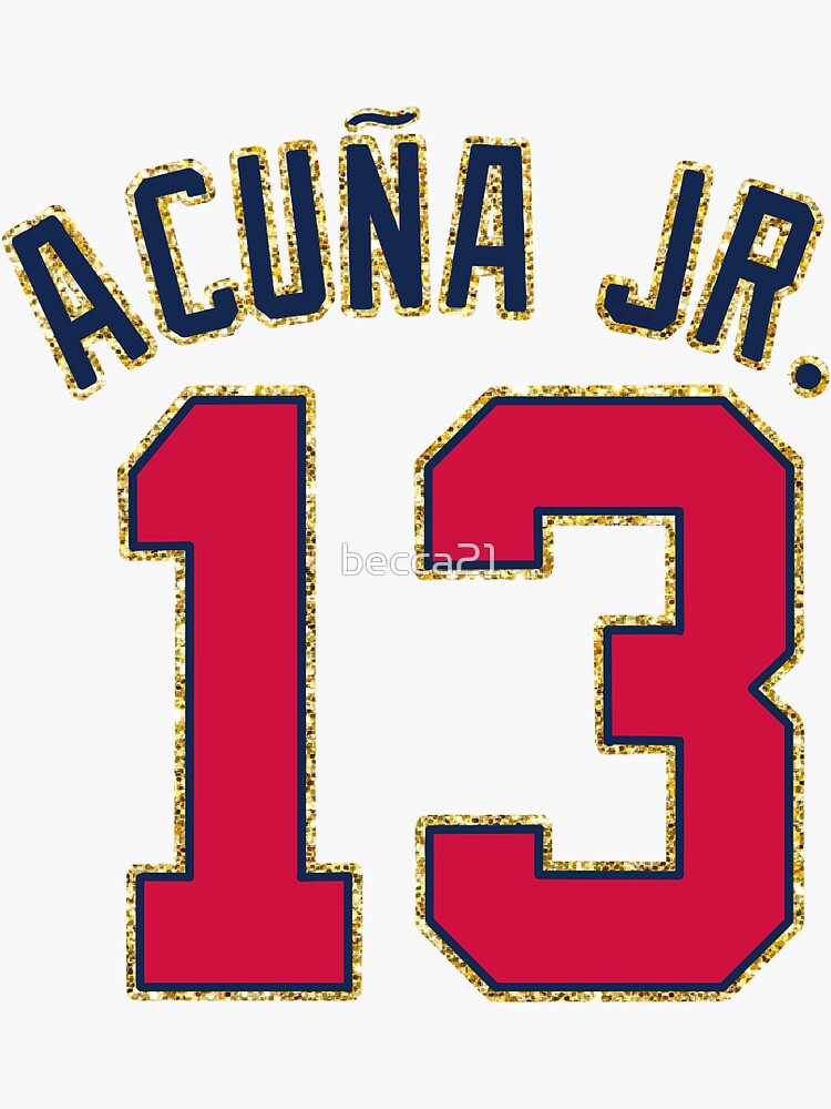 "Ronald Acuña Jr World Series Champion Number" Sticker for Sale by ...