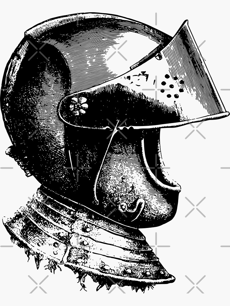 "Knight helmet" Sticker for Sale by hrcdesign | Redbubble