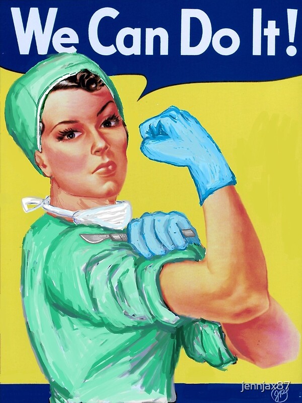 "Rosie the Riveter Medical or Surgical Doctor " by jennjax87 | Redbubble