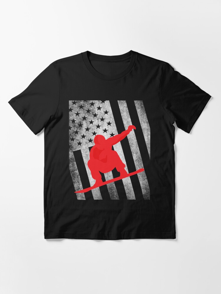 "Snowboarding snowboard USA American flag" T-shirt for Sale by niftee ...
